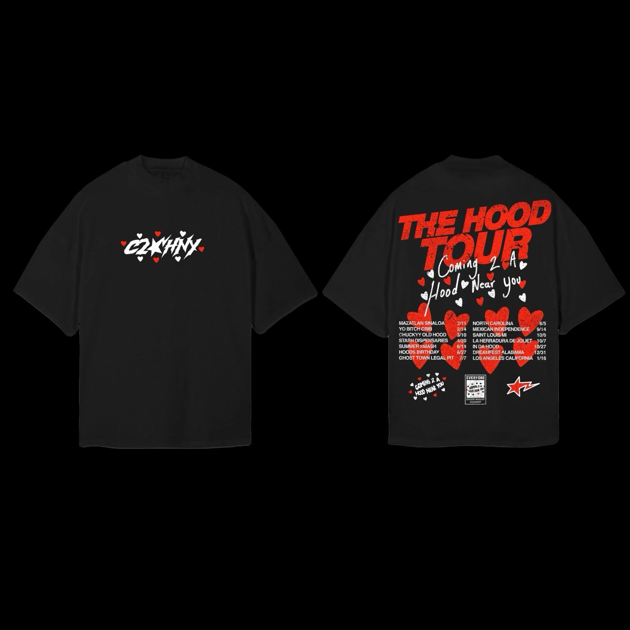 THE HOOD TOUR T-SHIRT – C2AHNY