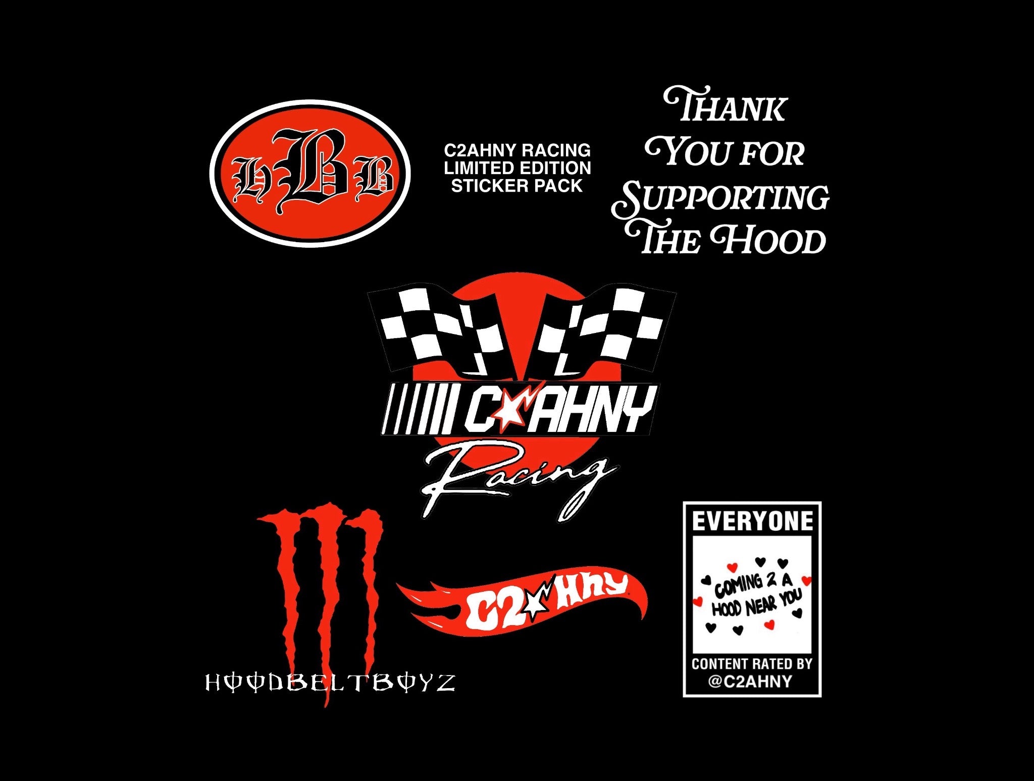 C2AHNY RACING STICKER PACK